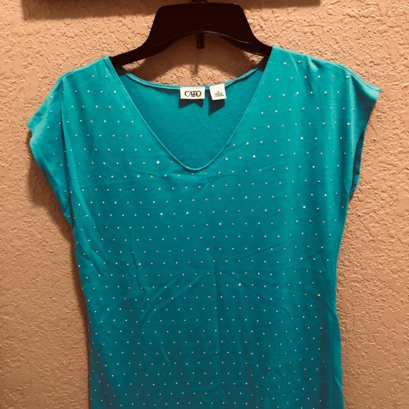 Cato | Tops | Very Gently Worn Cato Turquoise Teal Top Hundreds Of ...